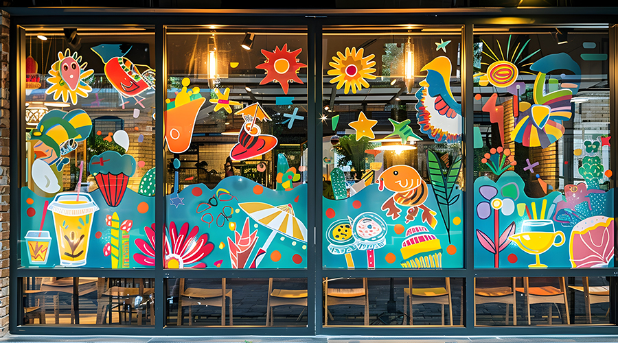Creative Window Graphics for Bold Business Branding